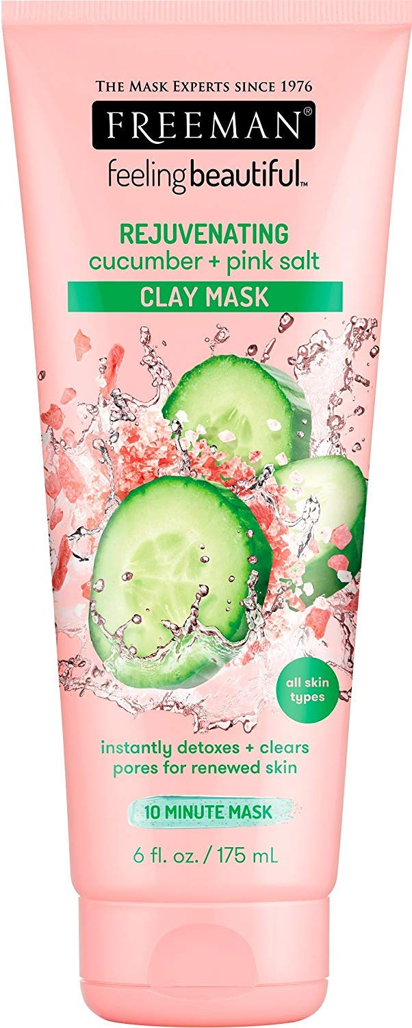 Freeman Facial Cucumber and Pink Salt Clay Mask 6 OZ (1 Pack)