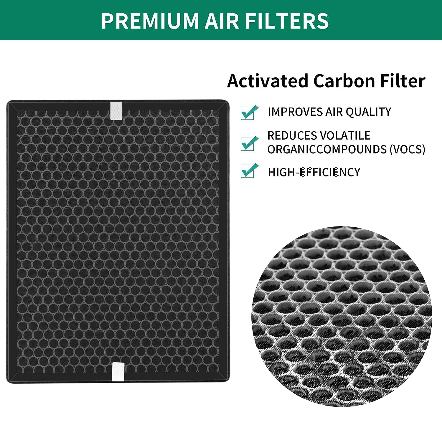 400/400S Replacement Filters Set Compatible with Coway Airmega 400 400s Purifier,2-in-1 Filter with HEPA Filter and Carbon Filter