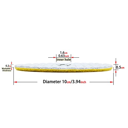 4 Inch Dry 3 Step Diamond Polishing Pads Kit 3-Pcs Step1 for Granite Quartz Marble Concrete Terrazzo