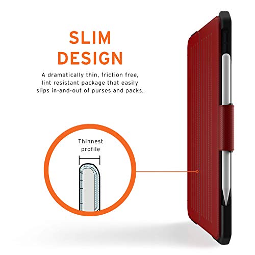 URBAN ARMOR GEAR UAG iPad Air 10.9-inch (4th Gen, 2020) Case Metropolis Folio Slim Heavy-Duty Tough Multi-Viewing Angles Stand Military Drop Tested Rugged Protective Cover, Magma