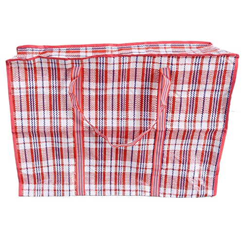 80L Extra Large Storage Bag SQXBK 70x50x25cm/28x20x10inch Red Checkered Water Resistant Organizer Bag Moving Bag Carrying Tote with Zipper and Carrying Handle for Clothes Bedding Comforter, Pillow