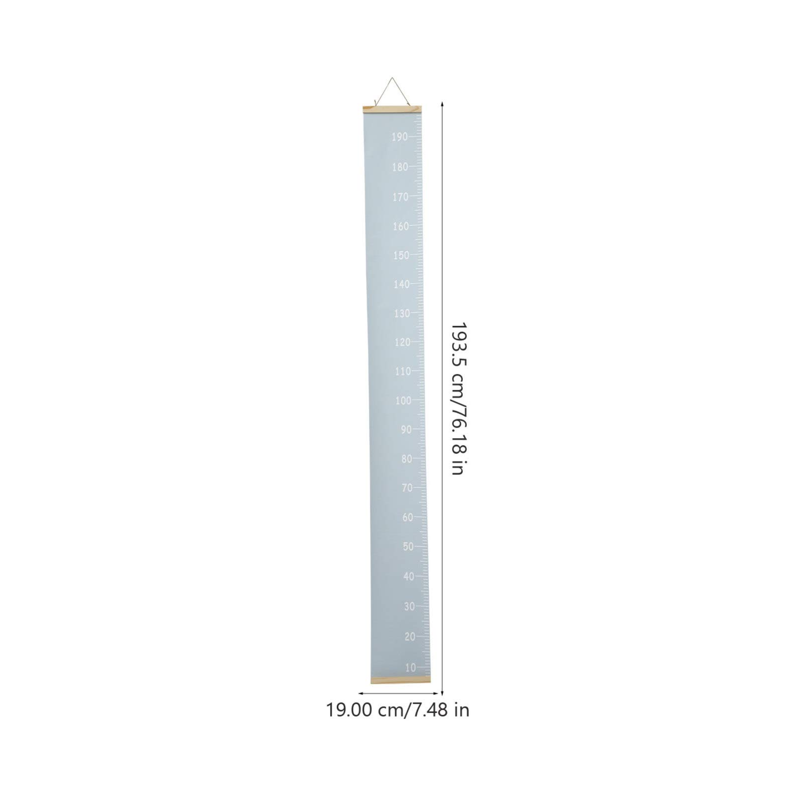 NUOBESTY Baby Growth Chart Canvas Height Measurement Ruler Hanging Ruler Decor for Kids Children Room Nursery Wall Decoration Random Style