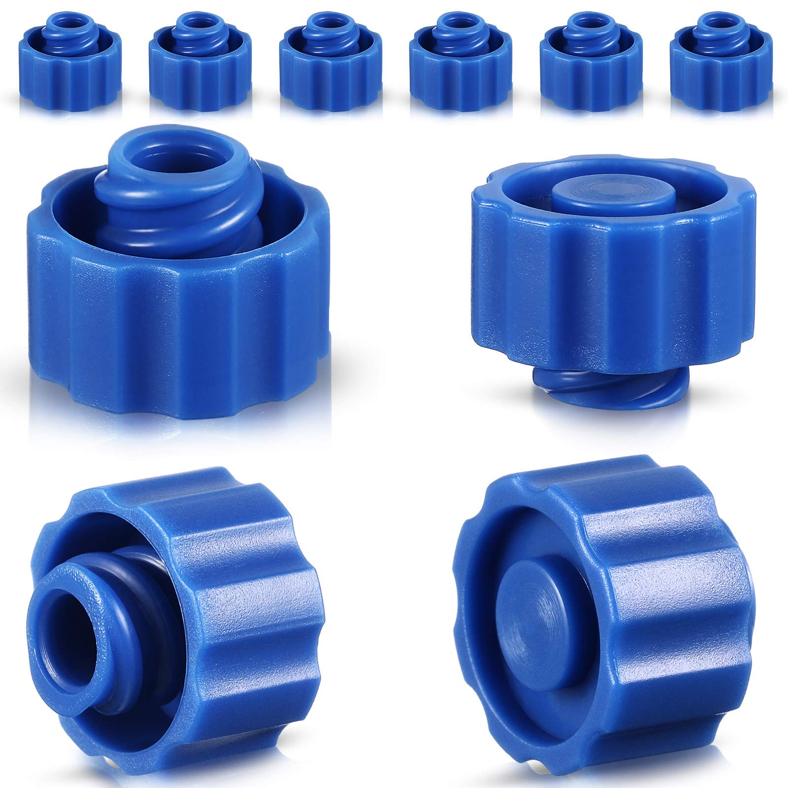 Syringe Tip Caps No Needle Lock Cap for Feeding Tubes Lab Supplies, Blue (150 Pieces)