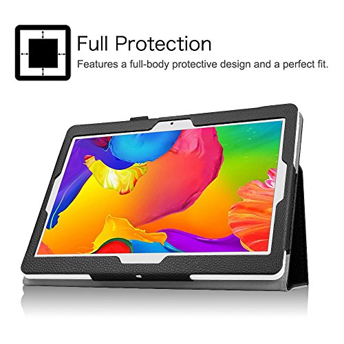 Fintie Case for ZONKO K105 10.1, MEIZE 10, Dragon Touch Notepad K10 / Max10 10.1 Tablet, Premium PU Leather Stand Cover for Lectrus, Victbing, Hoozo, Winsing 10 Android Tablet, Black
