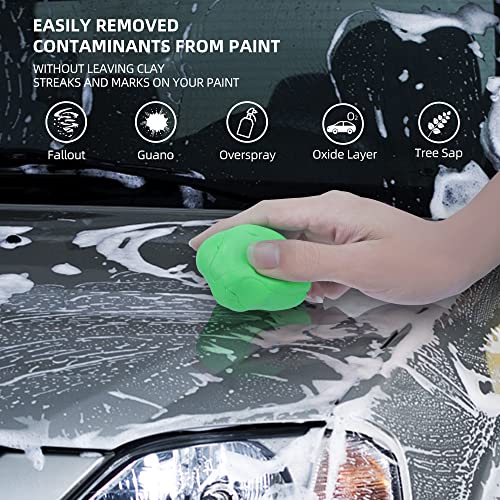 Beiguoo Car Clay Bars Detailing kit 4 Pack 400g, Auto Detailing Magic Clay Bar Cleaner for Car Vehicle Cleaning