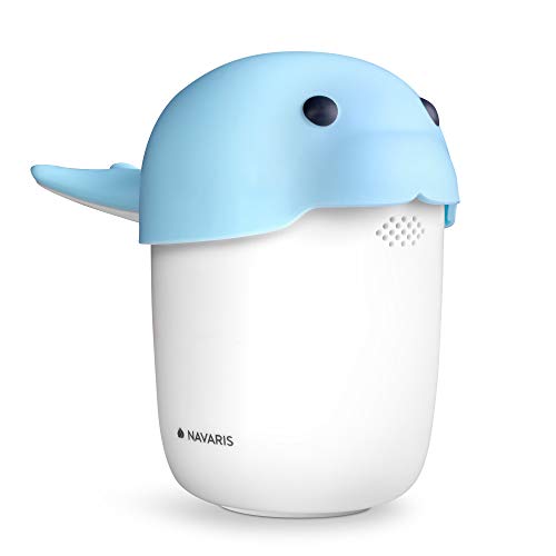 Navaris Baby Hair Rinser - Cute Animal Cup for Bath with 3 Different Pour Spouts - Rinse Shampoo and Keep Water Out of Baby's Face and Eyes - Blue