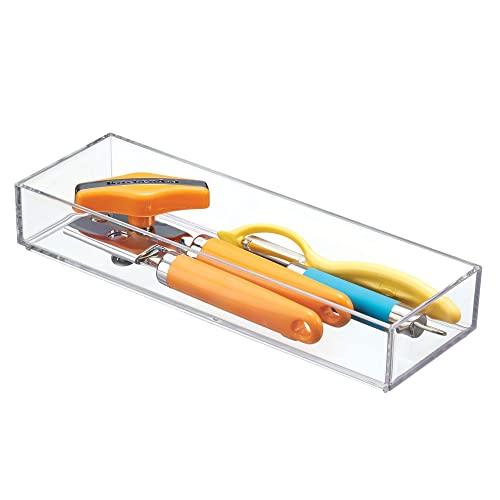 iDesign Clarity Organizer for Vanity and Bathroom Drawers, 4 x 12 x 2 Inches, Medium-Set of 2, 2 Count
