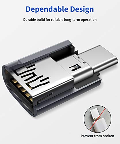 JSAUX USB C to USB Adapter [2-Pack], Type C to USB 3.0 Male to Female OTG Adapter Compatible with MacBook Pro/Air, iMac 2021, Samsung Galaxy S21 S20+ S10 and More Type C Devices Grey