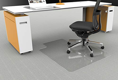 HOMEK Office Chair Mat for Carpeted Floors - Clear Carpet Chair Mat with Lip 48βx 36βx 0.09β
