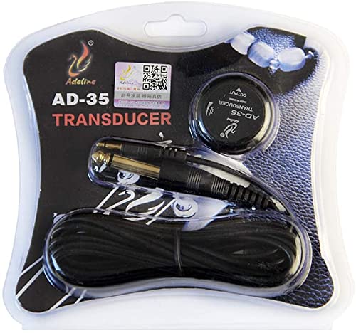 AD-35 Mini Piezo Pickup Contact Microphone Transducer with 3 Meters Cable for Acoustic Classical Folk Guitar