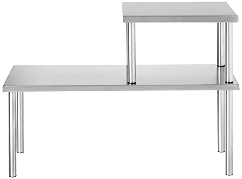 Cook N Home 2-Tier Stainless Steel Counter Storage Shelf Organizer, Rectangle
