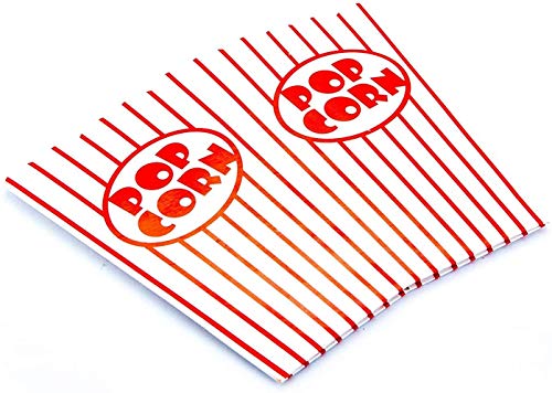 Bekith 100 Pack Paper Open-Top Popcorn Box, Popcorn Containers Striped Red and White, Great for Movie Theater Carnival Party