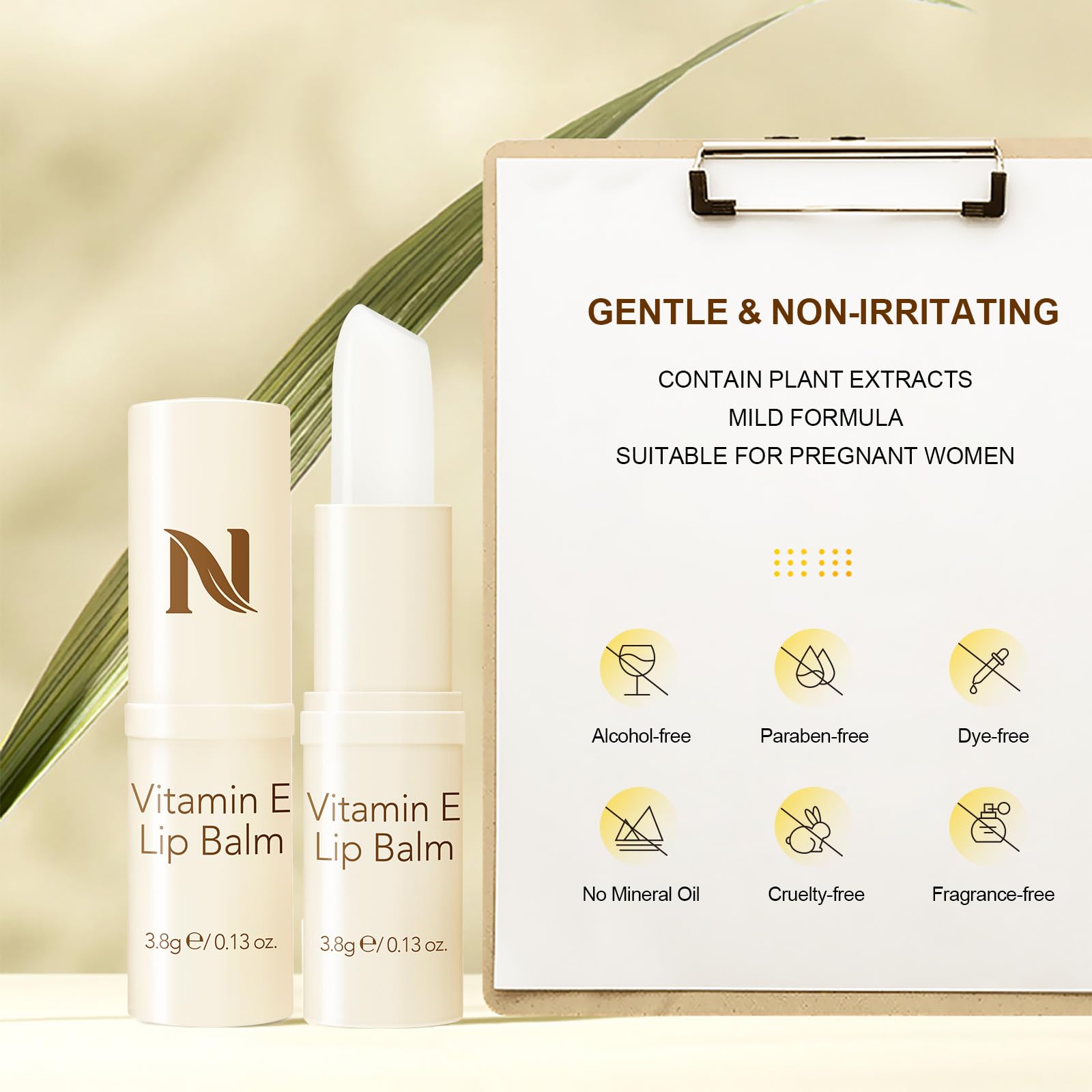 Neutriherbs Vitamin E Lip Balm Lipstick for Women, Moisturizing Lip stick Beauty Makeup Long-Lasting Rose Honey Stick Gloss Lip Balm 0.13 Fl Oz