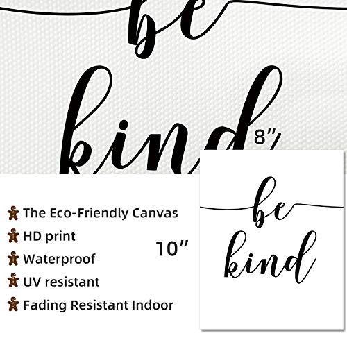 HOMIEVAR Inspirational Wall Art - 6 Pcs Motivational Quotes and Sayings Art Prints for Office, Bedroom, and Home Decor - Work Hard, Be Kind, Stay Humble, Keep Smiling, Keep Honest - No Frame