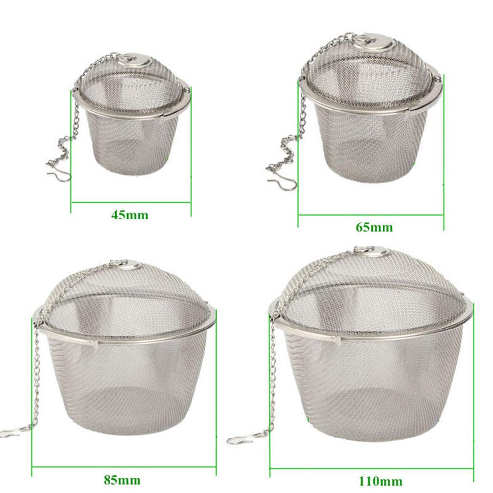4 Size Stainless Steel Tea Strainer Infuser Tea ball Locking Ball Tea Spice Mesh Herbal Ball Cooking tools With Chain