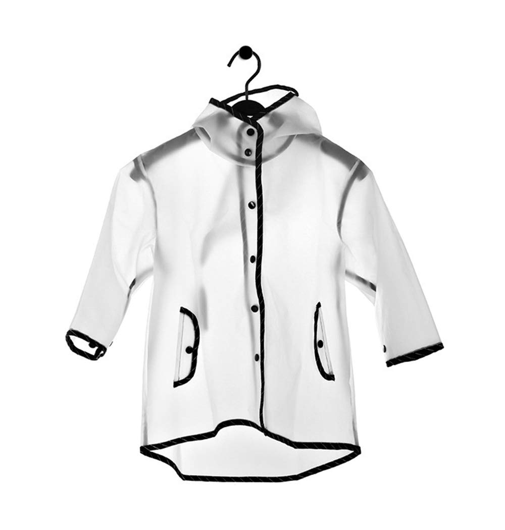 Kids Raincoat EVA Rain Poncho,Portable Hooded Poncho Jacket Rain Coat for Boys Girls Children (M,Reference height: 31.49-39.37 In)