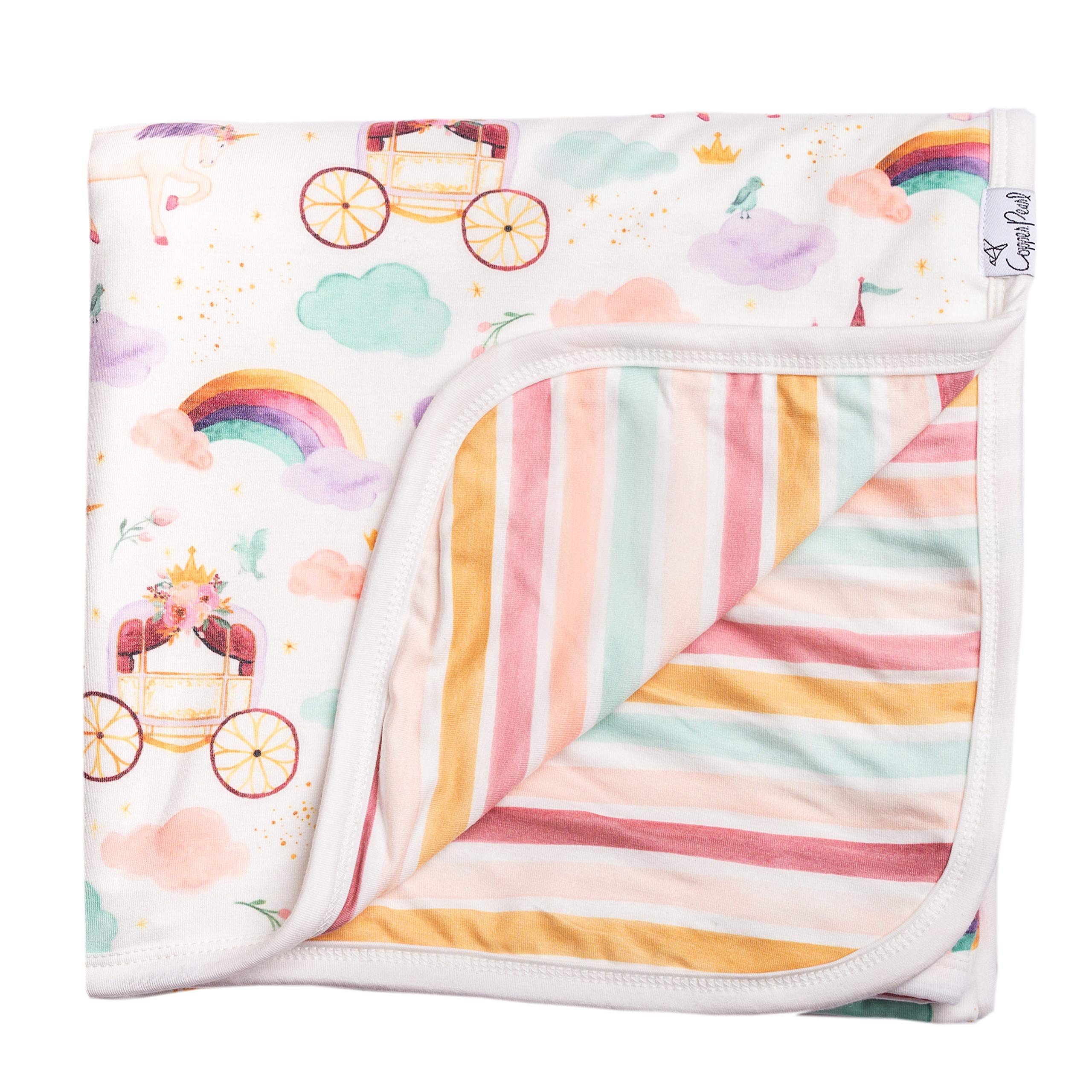 Copper Pearl Three-Layer Baby Blanket: Soft Baby Quilts for Boys and Girls | Breathable, Cozy, Toddler Blanket | Baby Quilt for Newborns | 46x46 Premium Polyester/Rayon | Enchanted