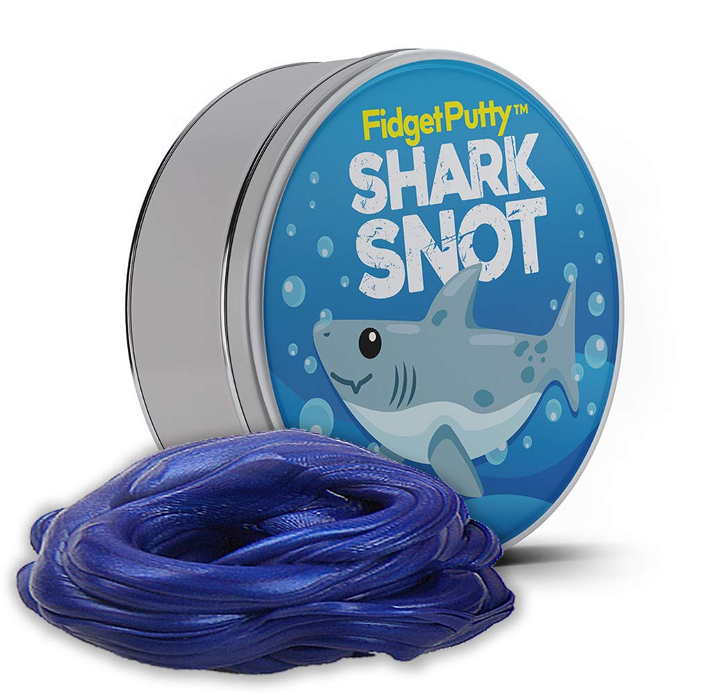 Gears Out Shark Snot Fidget Putty Stress Relief Cool Shark Ideas for Kids Stocking Stuffers for Boys and Girls Weird White Elephant Ideas Fidget Toys Blue Therapy Putty