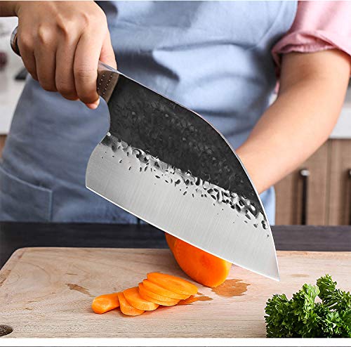 Hand Forged Kitchen Chef Knife in High Meat Cleaver Butcher Knife Vegetable Cutter