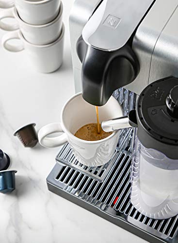 LE TAUCI 5 Ounce Espresso Mugs, Designed for Nespresso Lungo, Cappuccino, Tea, Ceramic Stackable Coffee Cup Perfect for Espresso Machine and Coffee Maker, Set of 4, White