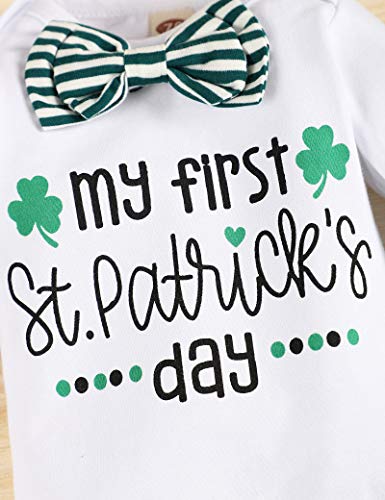 oklady My First St Patricks Day Baby Boy Outfit Gentleman Romper with Suspender Pants 1st st Patricks Outfits Sets