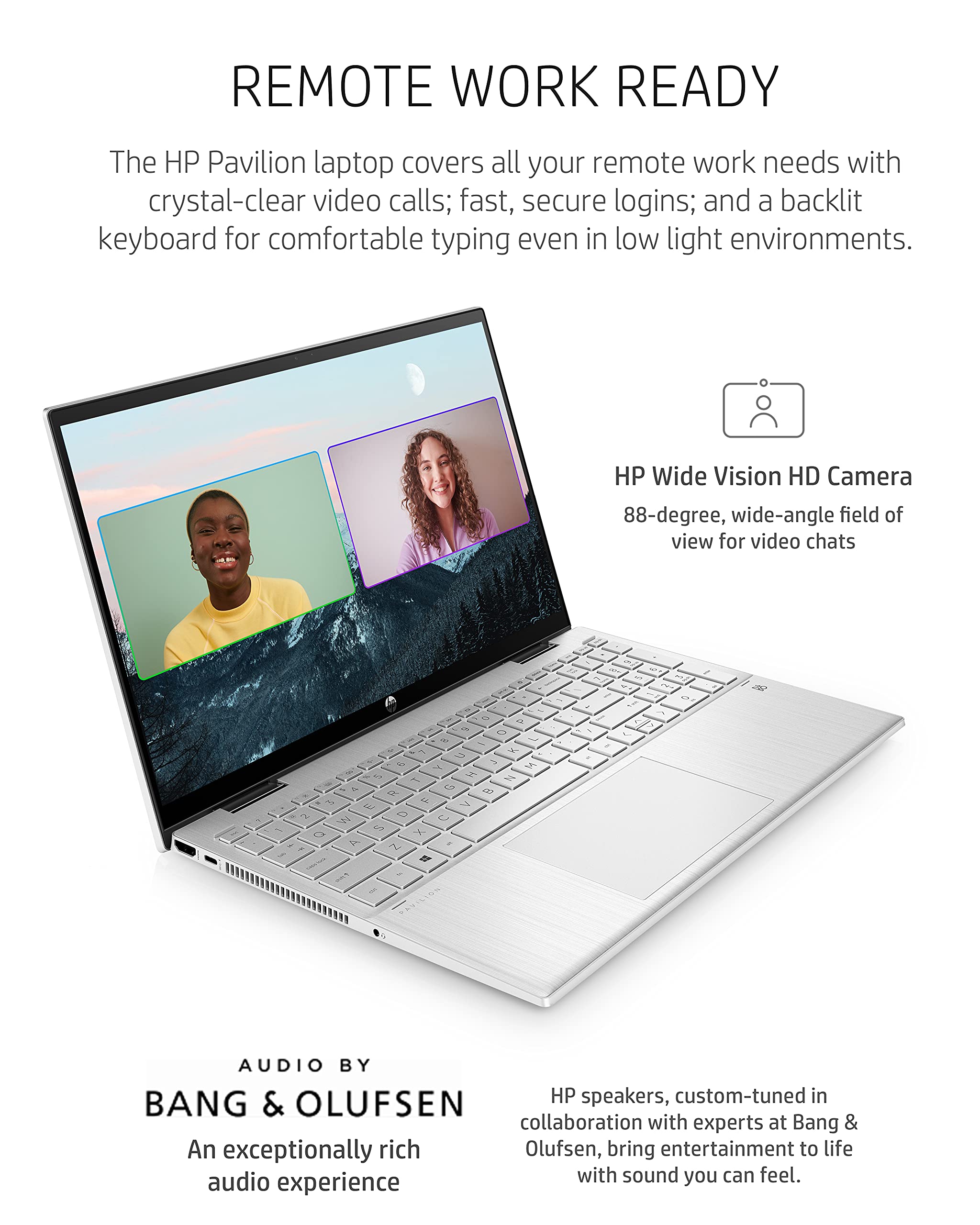 HP Pavilion x360 15.6 inch 2-in-1 Laptop PC, 11th Gen Intel Core i5-1135G7, 12 GB RAM, 256 GB SSD Storage, Full HD IPS Micro-Edge Display, Windows 10 Home, HD Webcam, Audio by B&O (15-er0010nr, 2021)