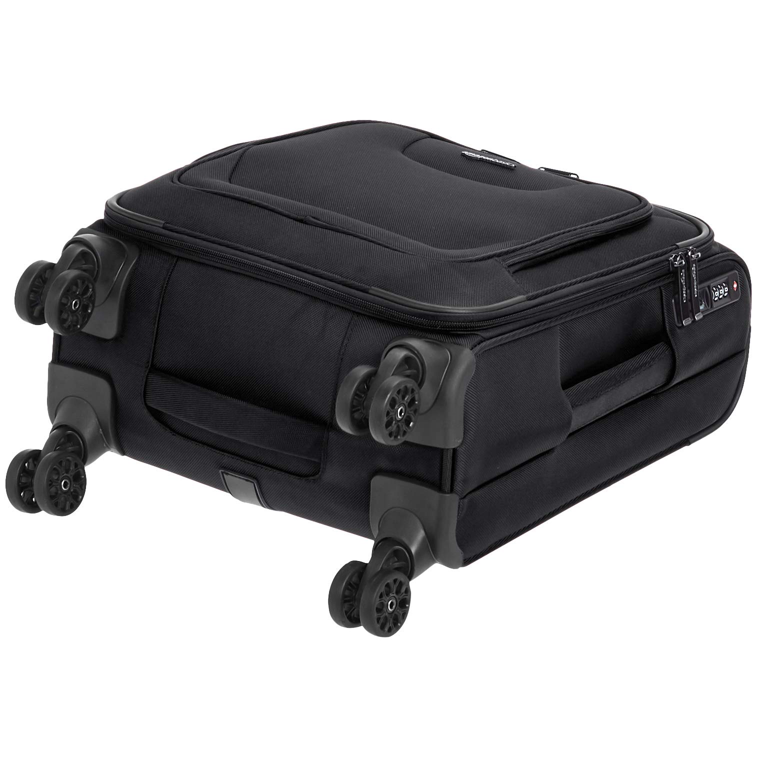 Amazon Basics Expandable Softside Carry-On Spinner Luggage Suitcase With TSA Lock And Wheels - 20.4 Inch, Black