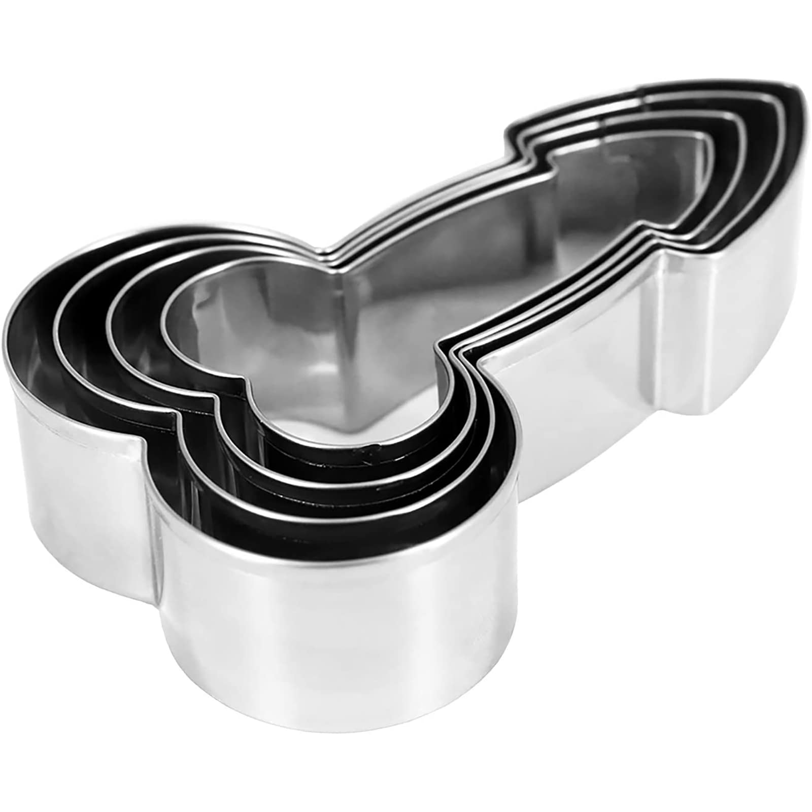 4-Piece Set of Creative Cookie Cutters,Cookie Baking Molds DIY Funny Stainless Steel Biscuits Molds Kitchen Supplies