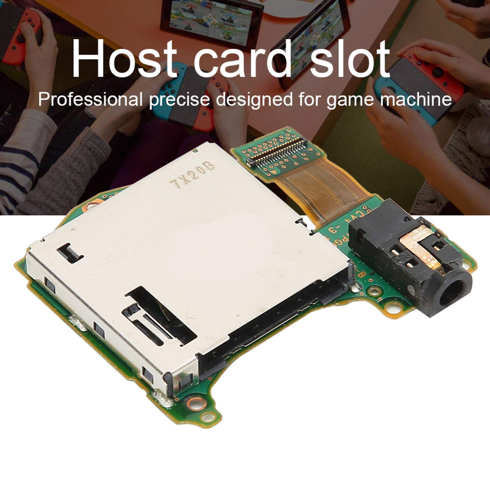 Professional Game host card slot for switch, Game Cartridge Card Slot Host Reader Tray Earphone Hole Port Fit for Switch Console Card Slot Replacement