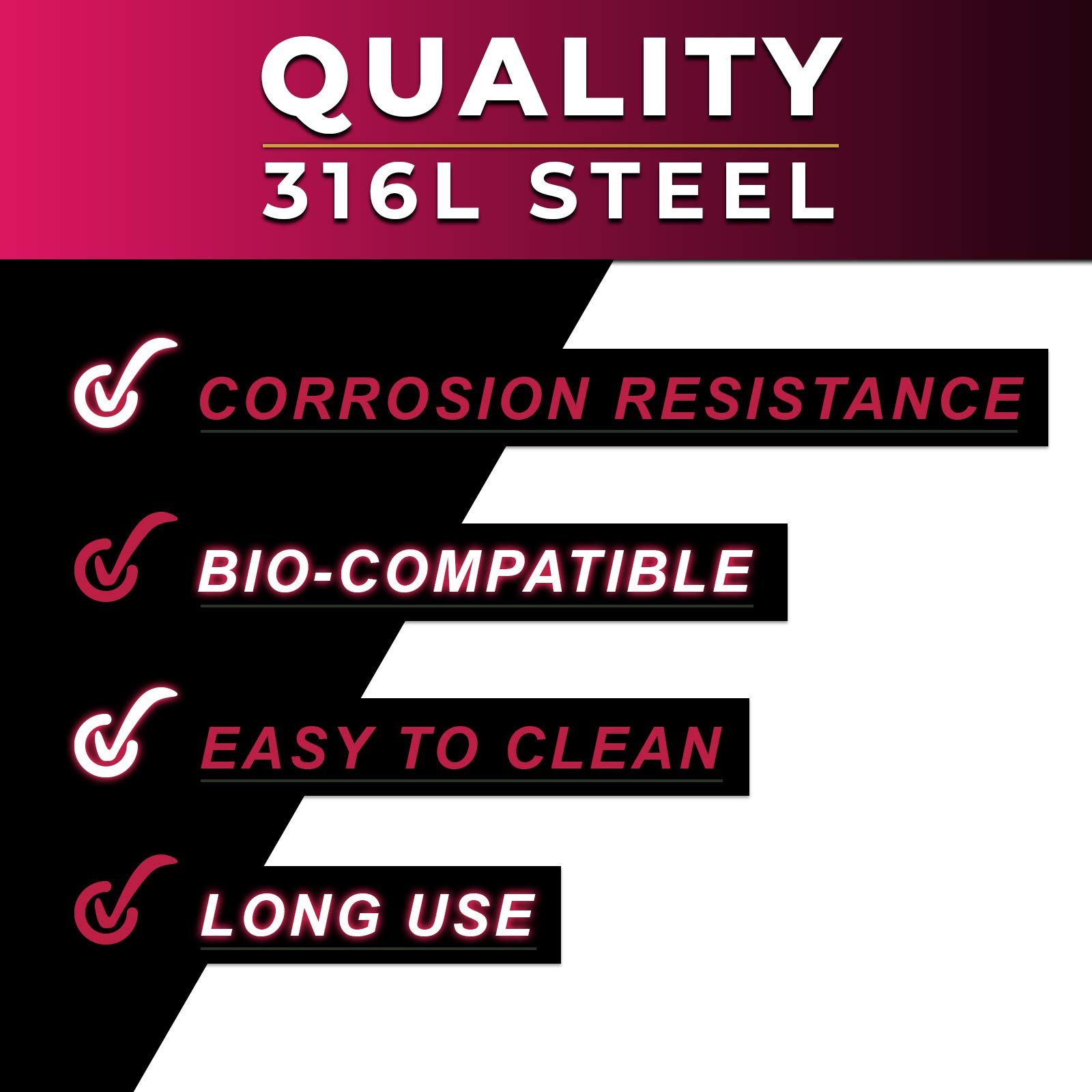 2pcs 16g Heart Hoop Earring CBR Captive Bead Rings Cartilage Daith Rook Helix Anodized Surgical Steel Auricle - Black