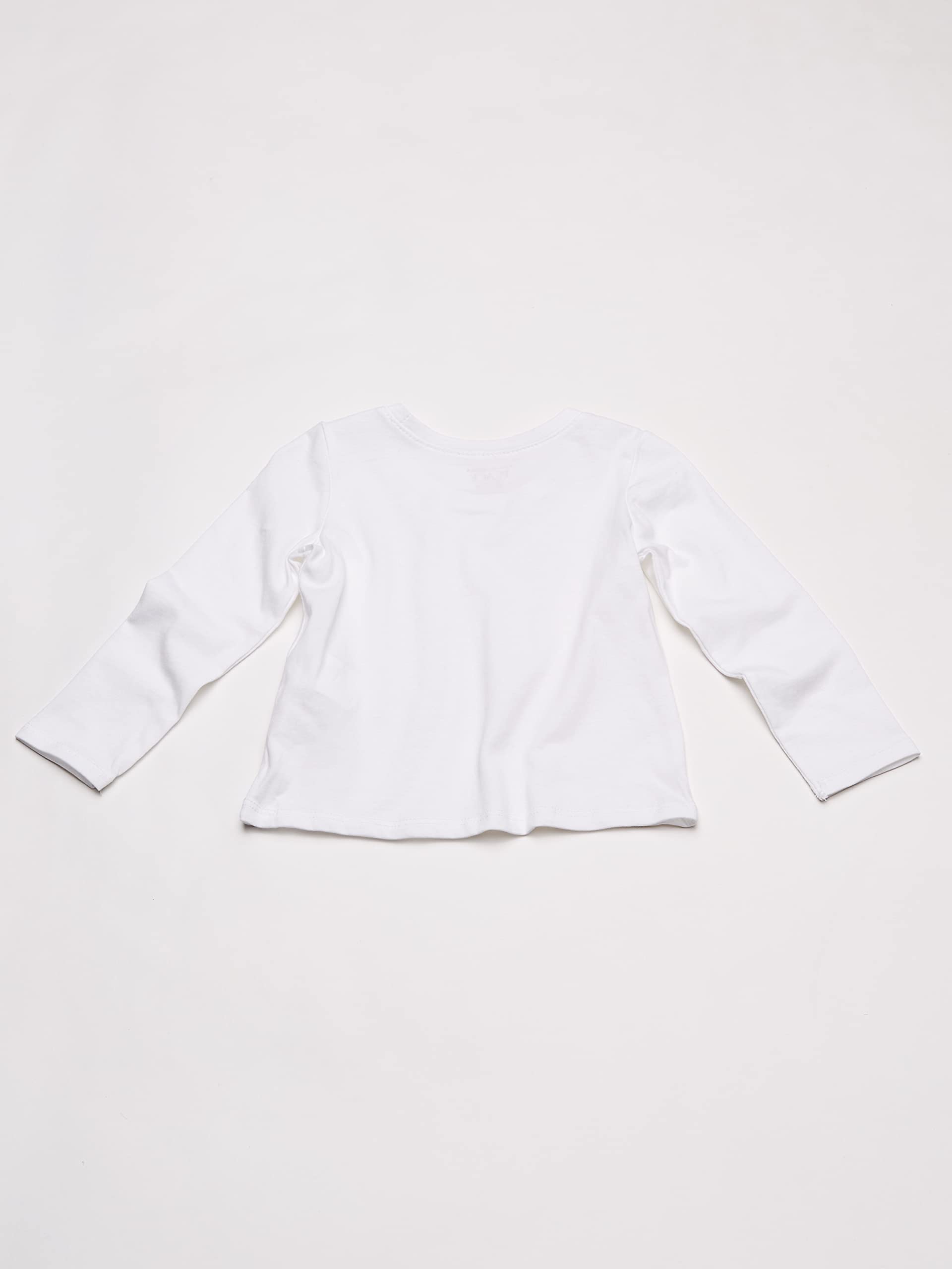 The Children's Place baby girls And Toddler Short Sleeve Basic Layering T-shirt T Shirt, White 2 Pack, 3T US