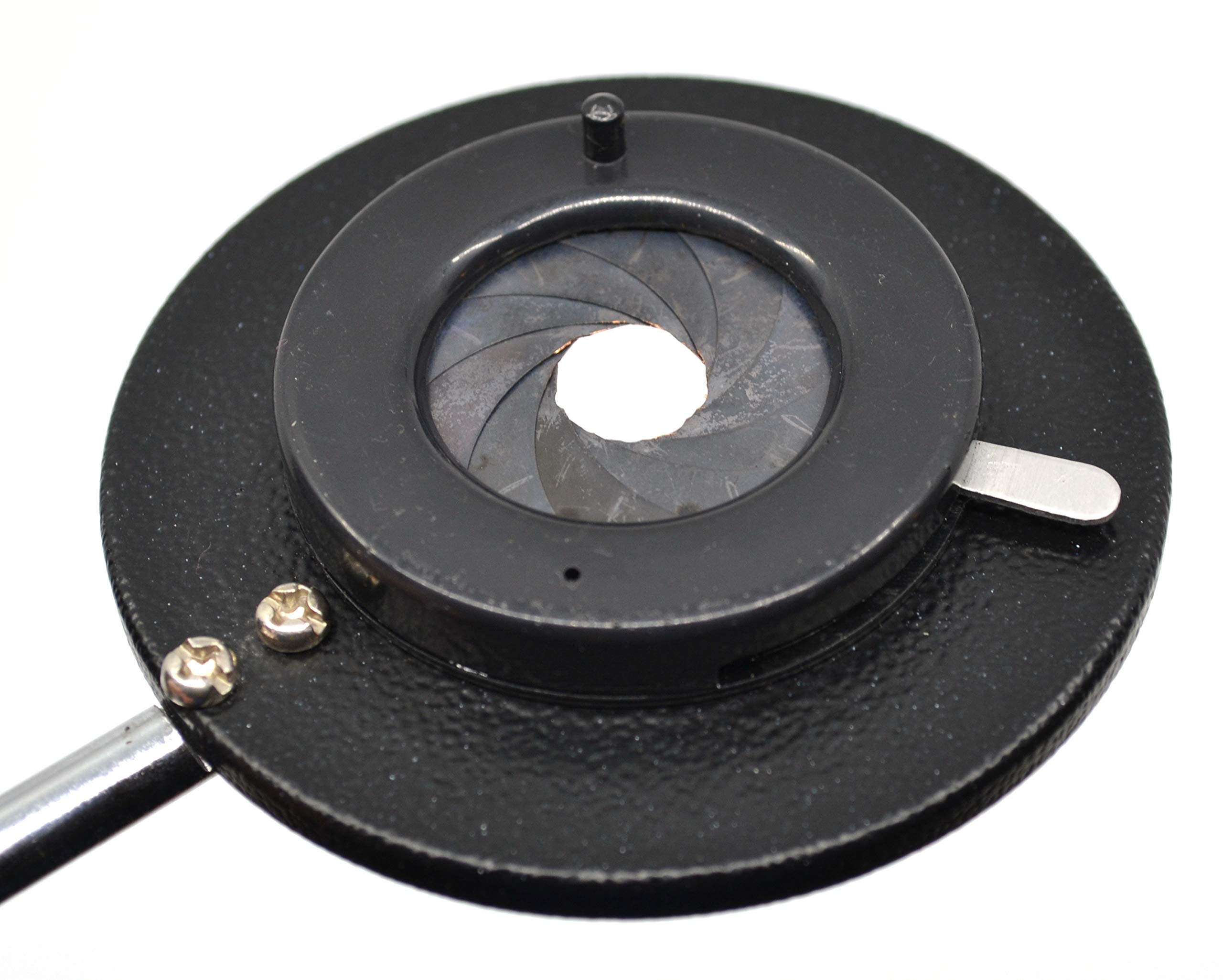 EISCO Iris Diaphragm, 3" Diameter (75mm), Adjustable Inner Diameter, 30mm Maximum Aperture