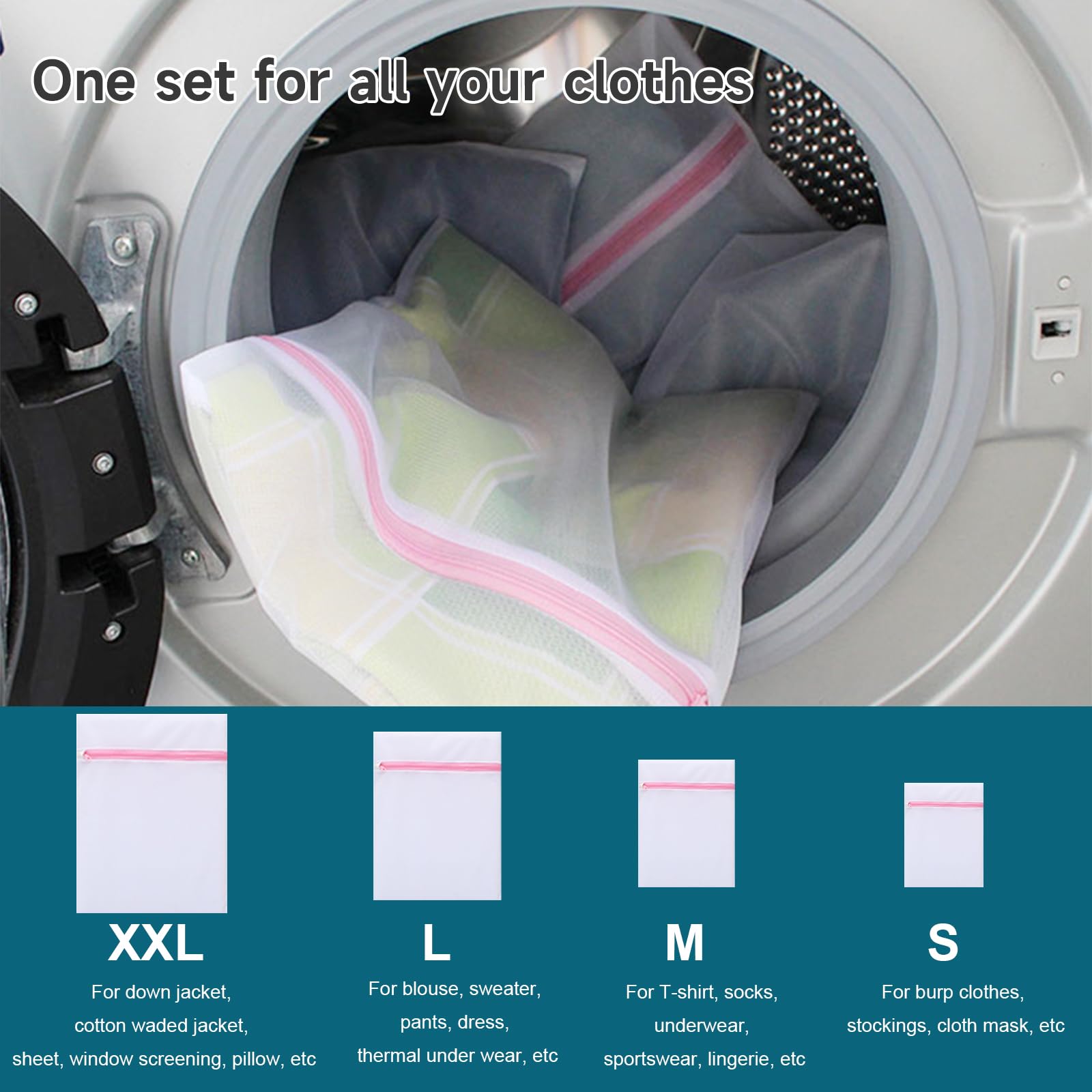 3 Pack Mesh Laundry Bag-3 XXL Oversize Delicates Laundry Bag-Extra Large Durable Laundry Wash Bag with New Honeycomb Mesh-Big Clothes,Household,Bed Sheet,Stuffed Toys, Curtain,Blanket,Bedcover,Sweater