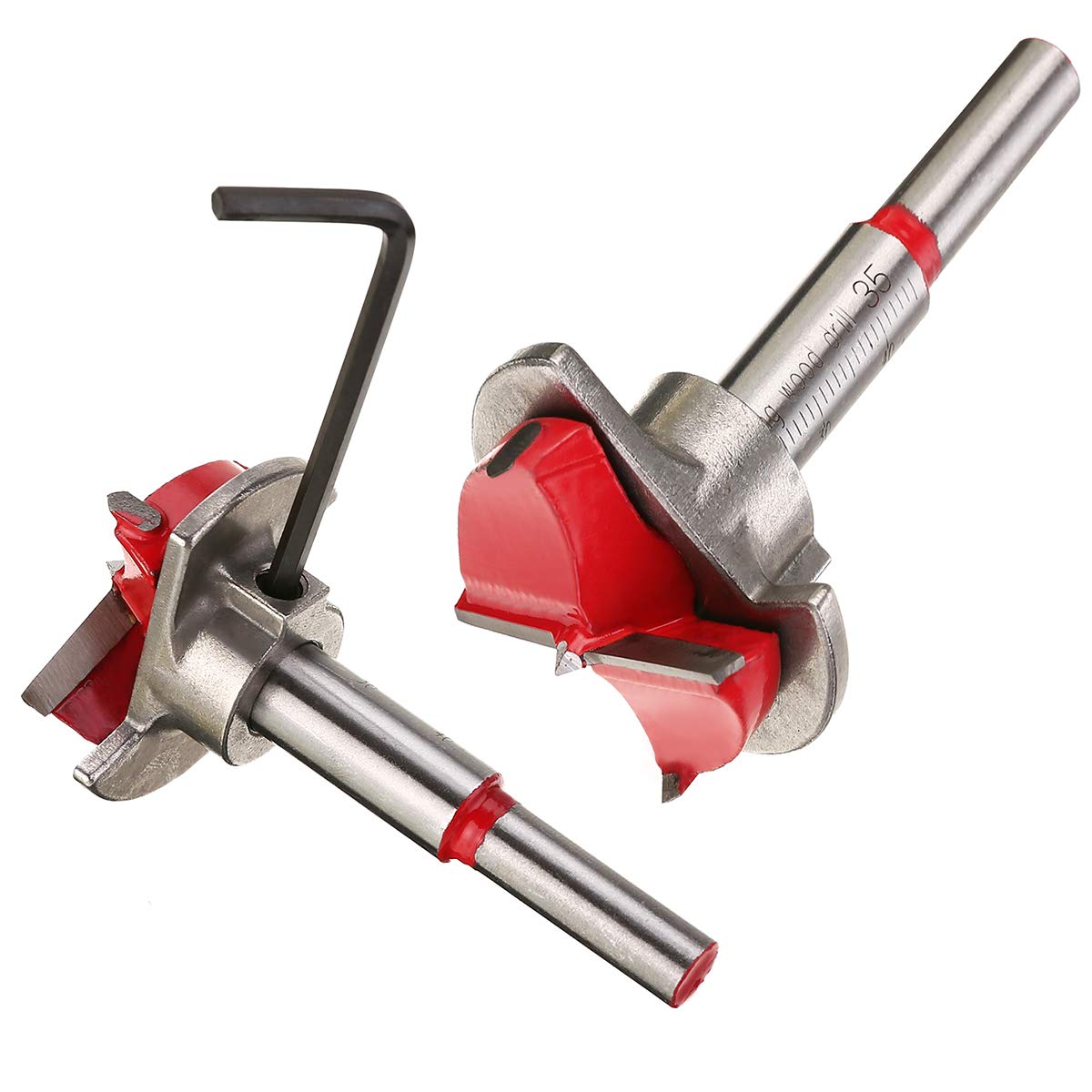 HJ Garden 35mm Forstner Bit Hinge Boring Hole Saw Drill Bit Tungsten Carbide Woodworking Hole Opener Tools