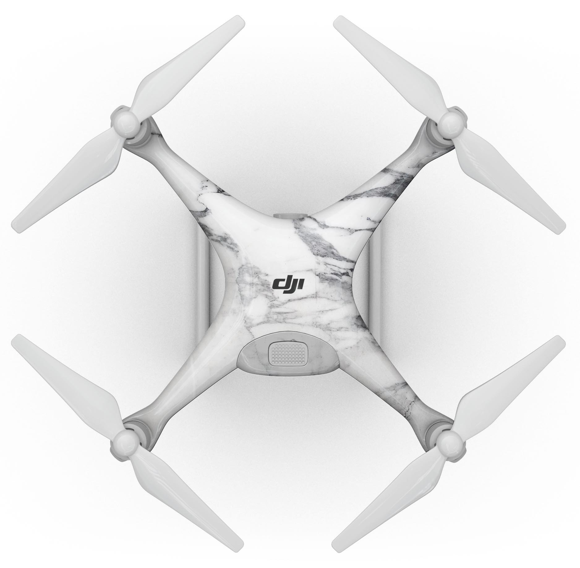 Design Skinz Design Skinz White & Grey Marble Surface V3 Full-Body Wrap Decal Skin-Kit Compatible with The Drone DJI Spark