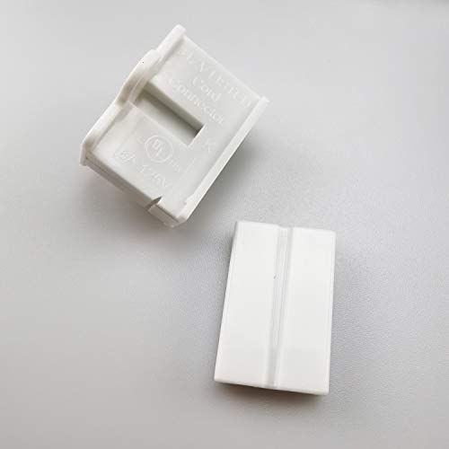 25 Pack SPT-1 Plug, Vampire Plug, Electrical Cord Replacement Zip Plugs, Male Female Gutter Plug (Plug-1-White-Female)