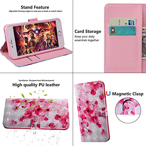 ISADENSER Huawei P40 Lite Case Huawei P40 Lite Flip Cover 3D Cute Animals PU Leather Flip Notebook Wallet Case Magnetic Stand Card Slot Flip Folio Bumper Case for Huawei P40 Lite 3D Art Peach BX