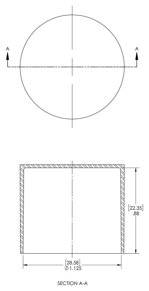 Caplugs Z2241AK1 Plastic Sleeve Cap for Tube Ends. SC-224, PE-LD, Cap ID 1.125" Length .88", Red (Pack of 30)