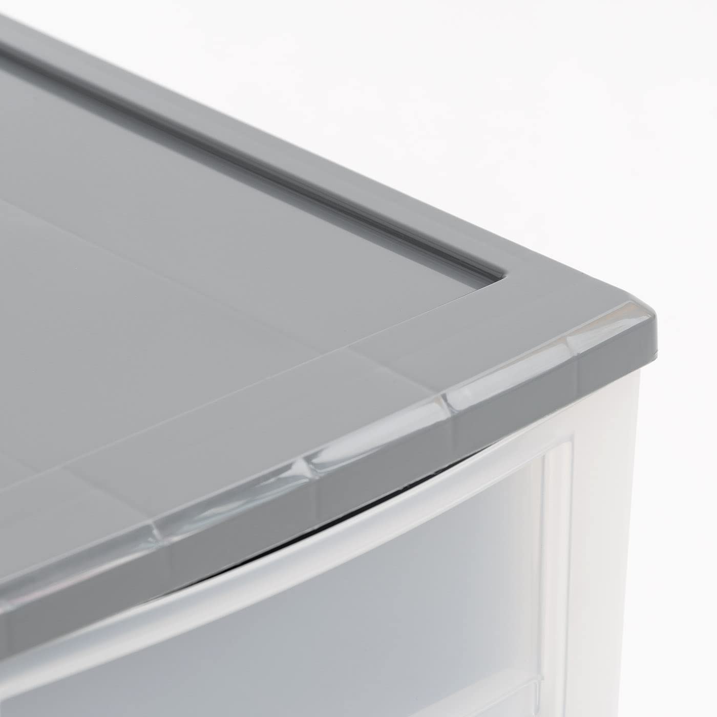 IRIS USA 6.5 Quart Gray Stackable Drawer, 5 Pack