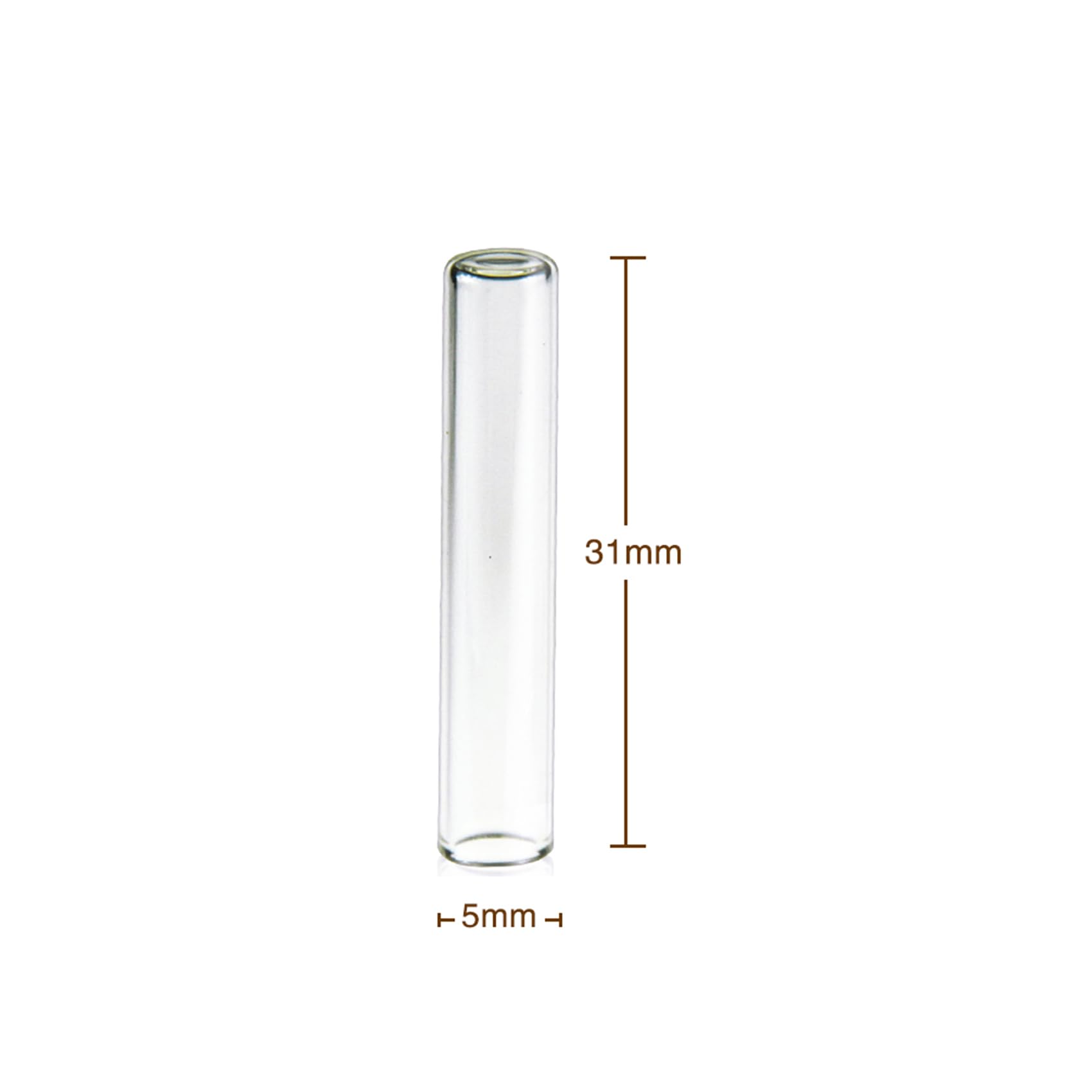 ALWSCI 250 ul Vial Inserts, 5x31 mm Glass, Flat Base, 100 pcs/pk