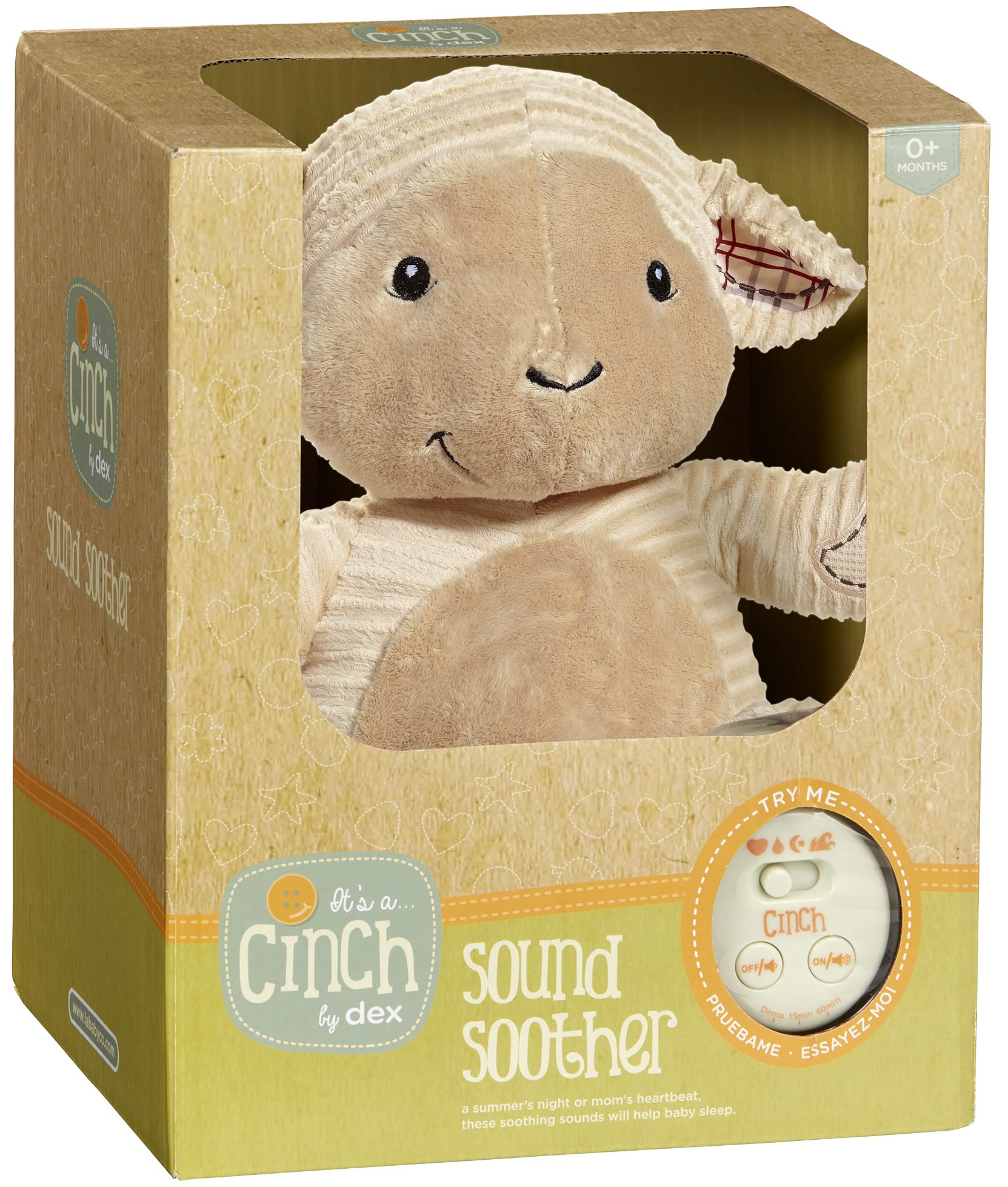 M CARKUMI Cinch by dexbaby Plush Sleep Aid Womb Sound Soother (Lamb)
