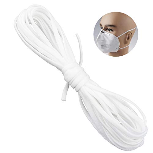 25 Yard 1/4 Inch Wide Elastic String Cord Bands Rope for Sewing Crafts DIY Mask (1/4 Inch 25 Yards)