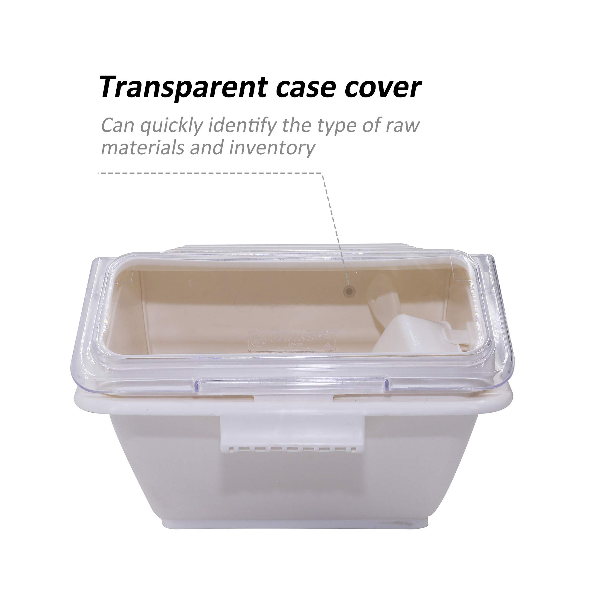 40-Cup 2.2Gal/8Qt Commercial ProSave Shelf-Storage Food Ingredient Bin with Scoop,Storage for Dogs Food, Flour, Long Term Storage Products for Home, Restaurant, Kitchen, Industrial