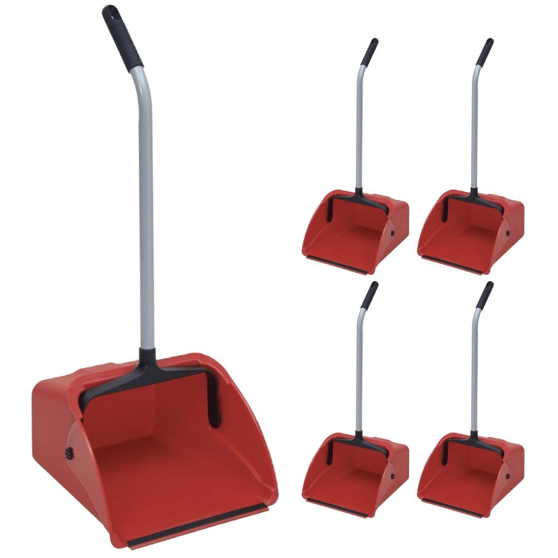AGS Commercial Dust Pan (4 Pack) - Dustpan - Dust Pans - Large Dust Pan - Stand Up Dust Pan - Outdoor Dustpan - Heavy Duty Dust Pan - Commercial Dust Pan - Lobby Dustpan - Industrial Dust Pan