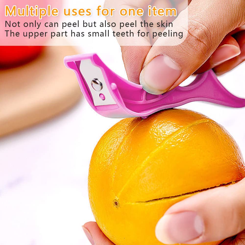 2PCS Fruit peeler peeling tool Multifunctional ring peeler Fruit and vegetable peeler, used to peel potatoes, carrots, cucumbers, pears and oranges