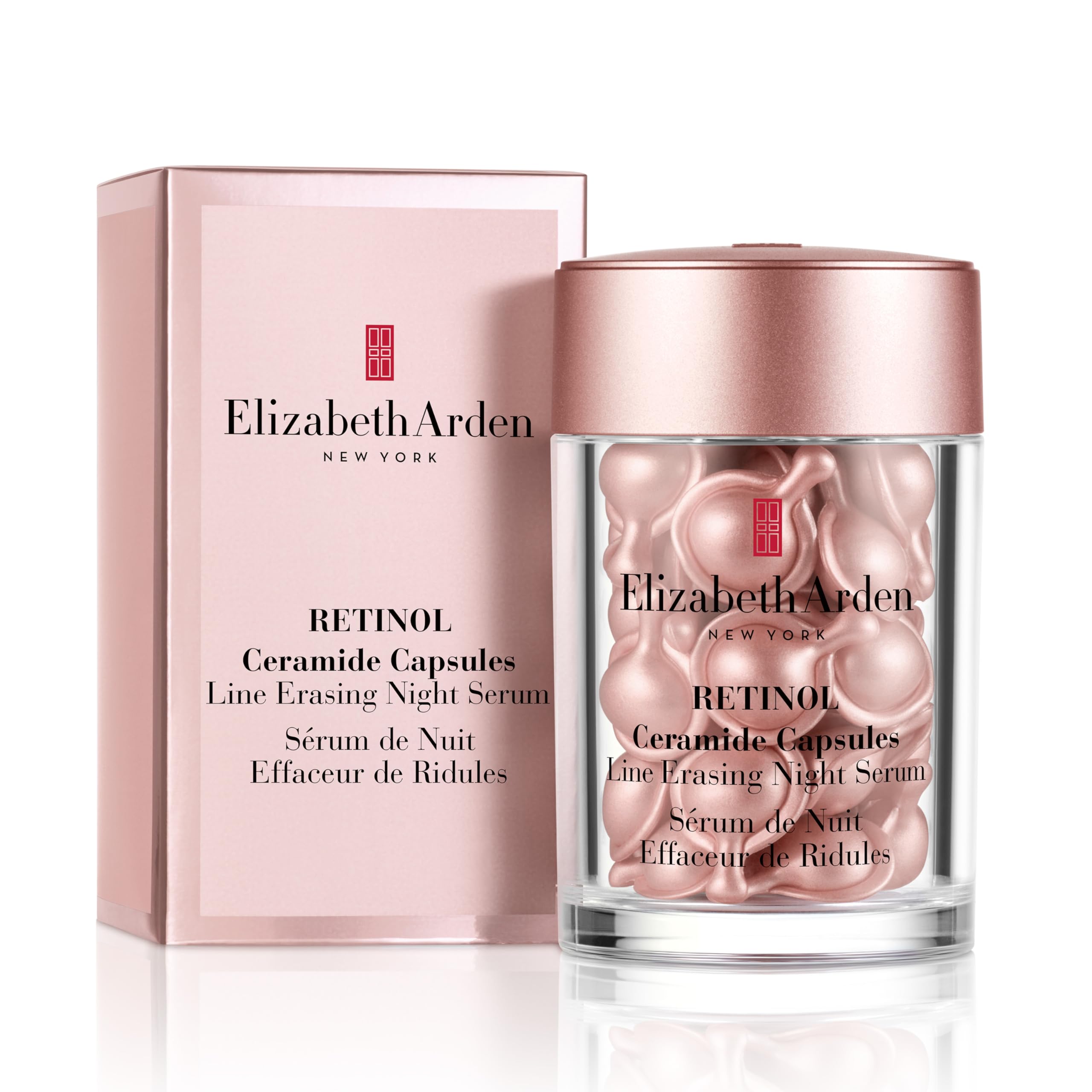 Elizabeth Arden Retinol Ceramide Capsules Line Erasing Night Serum, Anti-Aging Serum for Fine Lines and Wrinkles, Suitable for All Skin Types, 30 pc, 0.47 fl oz