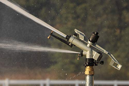 IrrigationKing RK-57 1-1/4" FNPT Impact Mini-Gun Sprinkler with Nozzle Set 10 mm, 12 mm, 14 mm x 4 mm, Aluminum
