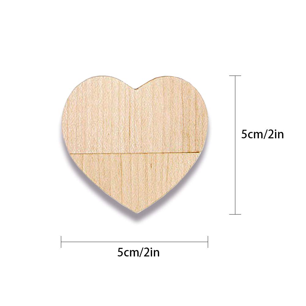 YOOGO Wooden Heart Shape USB Flash Drive USB Memory Stick Thumb Drivers 16GB 2.0 High Speed with Matching Box for Novelty Wedding Gift (16GB, Walnut)