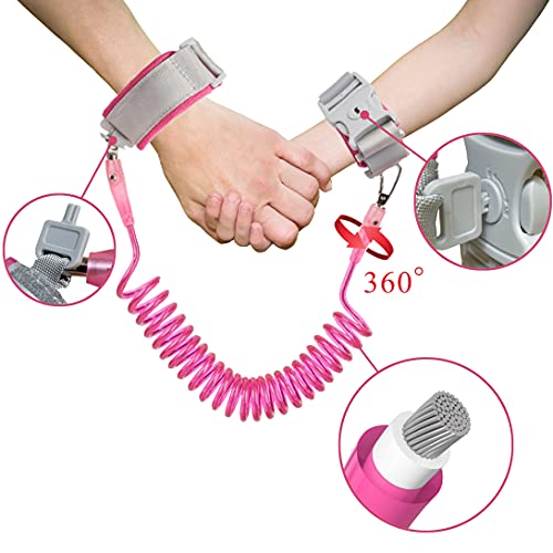 Toddler Kids Penguin Harness Leash Backpack with Wrist Leashes Toddlers Child Safety Walking Wrist for Kid Girls Boys (Pink)