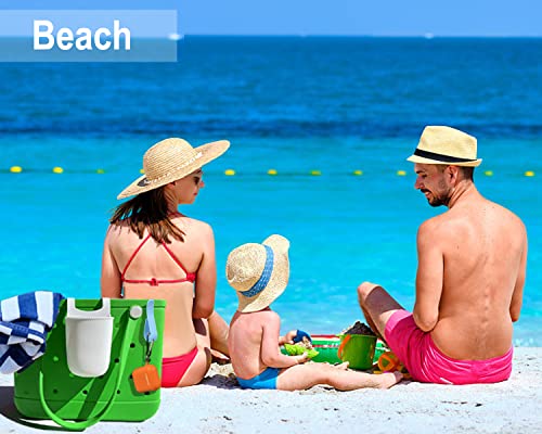 Aovaely 2 Pack Beach Bag Charms Hooks, Beach Bag Accessories Inserts for Hanging Key Cup Holder Tote Bag Accessories for Beach Camping